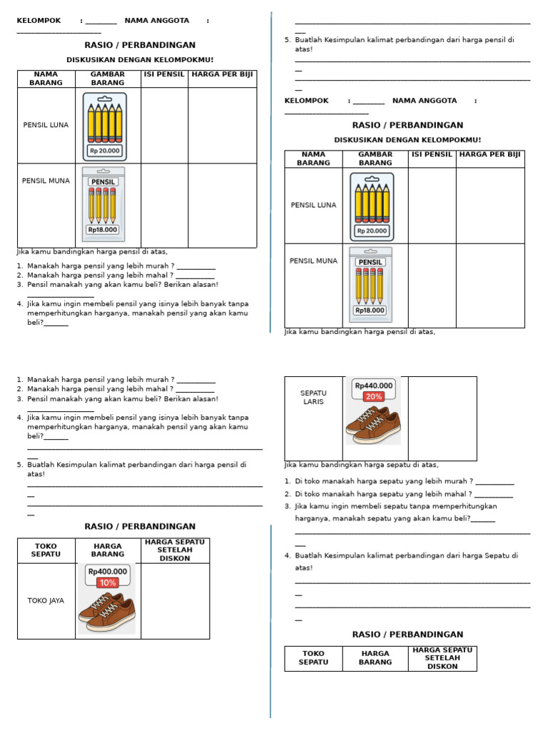 LKPD RASIO 1 | PDF