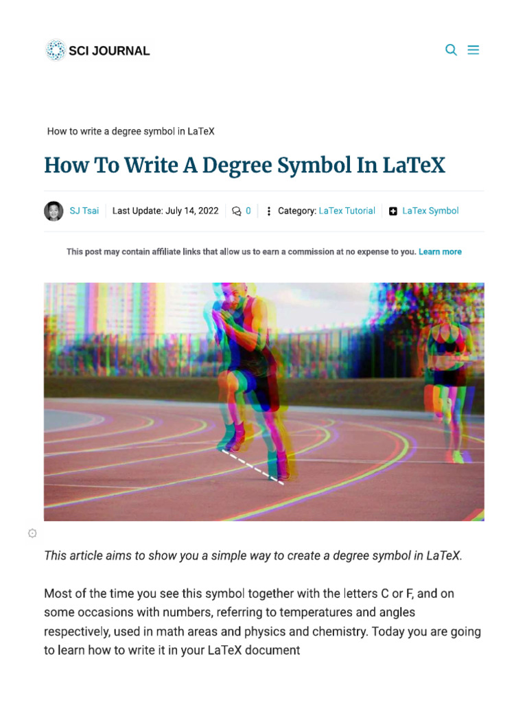 How To Write A Degree Symbol in LaTeX | PDF