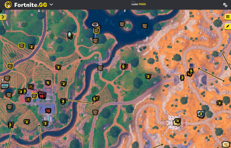 Fortnite Interactive Map - Fortnite - GG | PDF