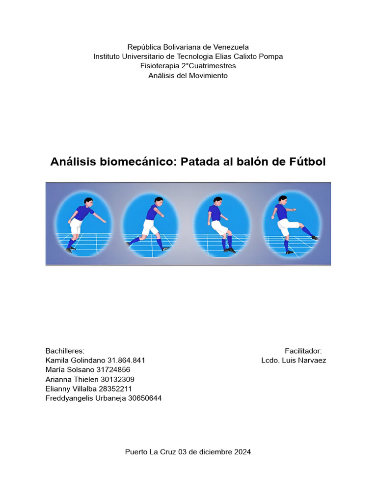 Análisis Biomecánico de la Patada en Fútbol | PDF | Pie | Sistema ...