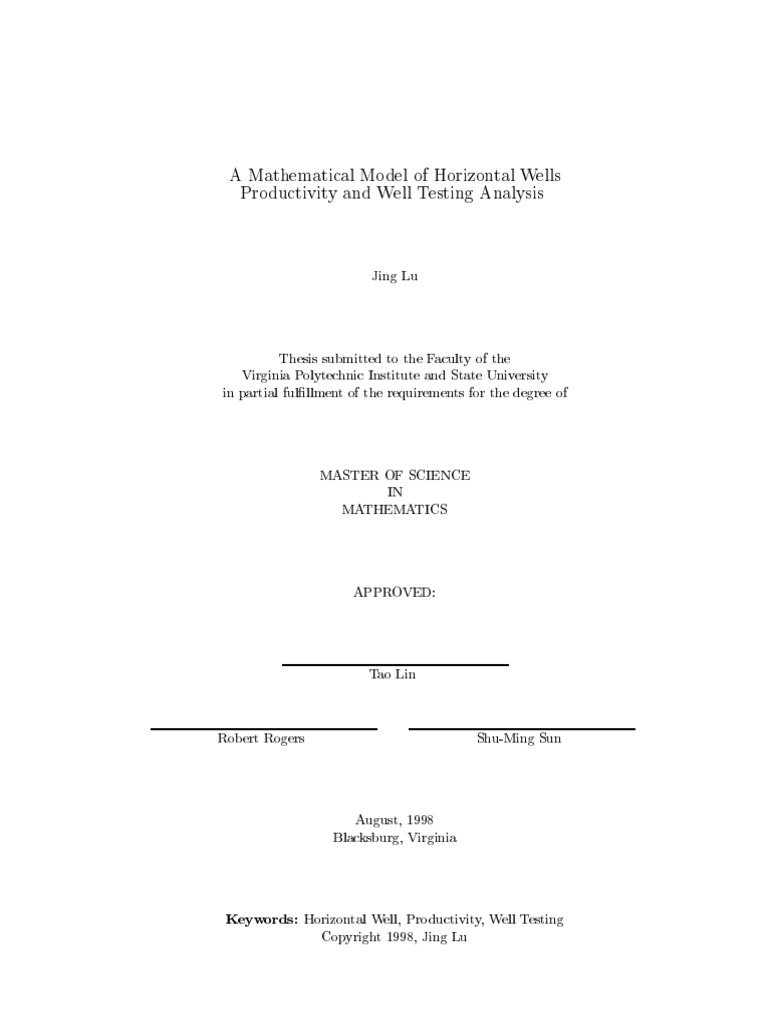 Horizontal Well Productivity Model | PDF | Petroleum Reservoir | Viscosity