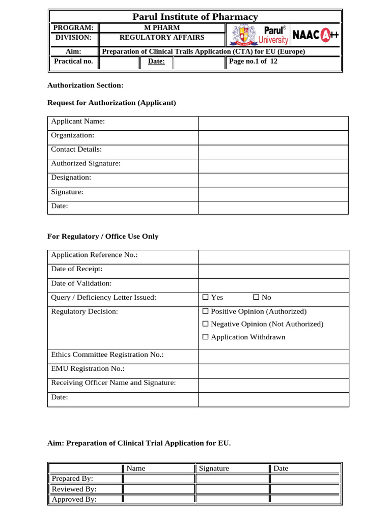 EU Clinical Trial Application Guide | PDF | Clinical Trial | Regulatory ...