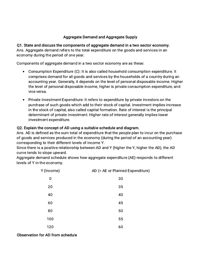 Components of Aggregate Demand Explained | PDF | Consumption (Economics ...