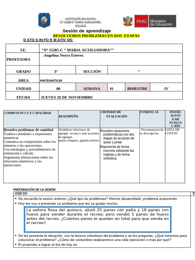 Mate, Maticas 20 de Nov 3ero | PDF | Aritmética | Matemática Elemental