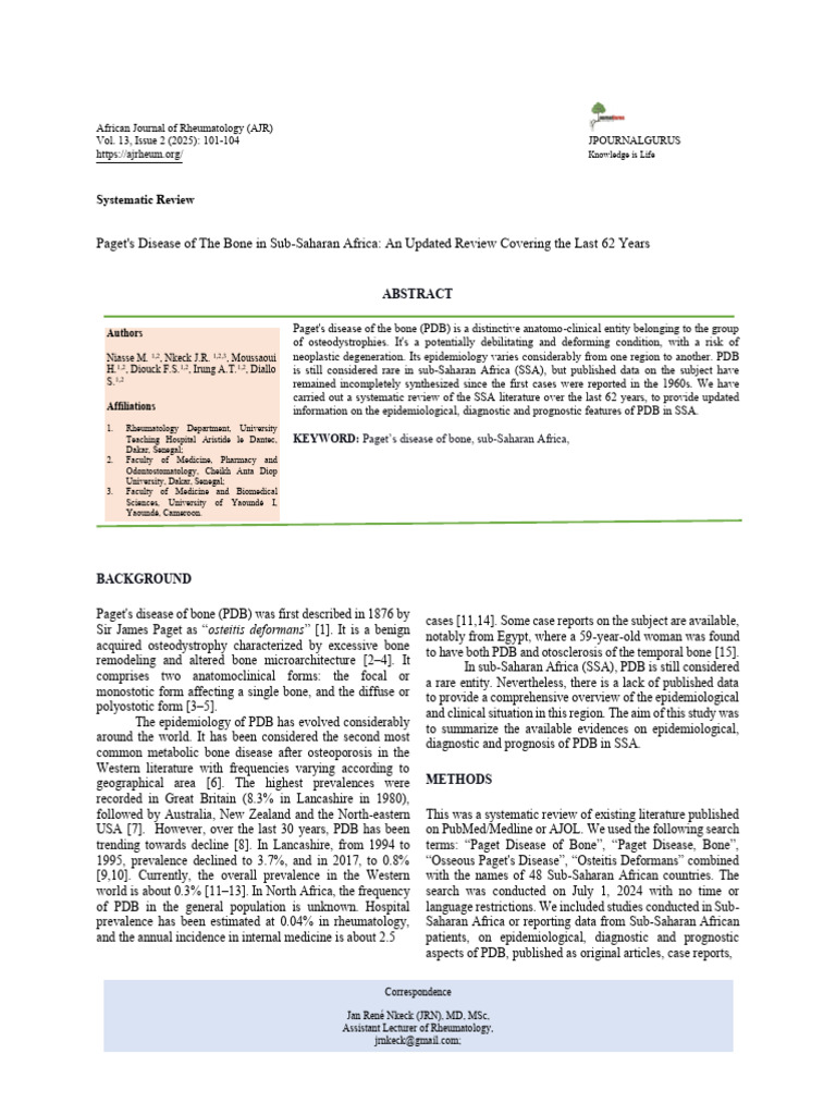 Paget's Disease of The Bone | PDF | Health Sciences | Medical Specialties