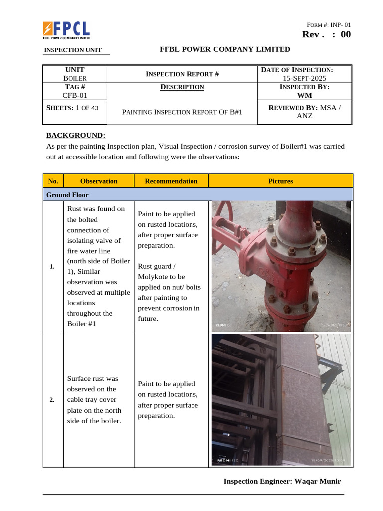 Painting Boiler 1 - Rev 2 | PDF | Rust | Materials