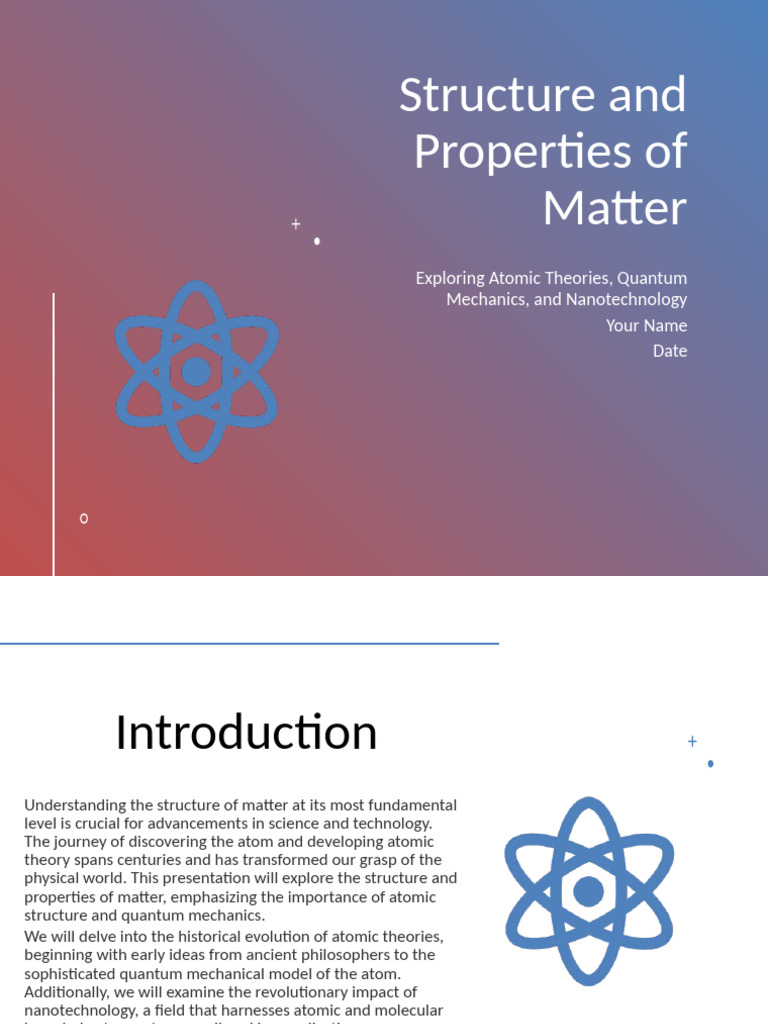 Structure and Properties of Matter Explained | PDF | Atomic Orbital | Atoms