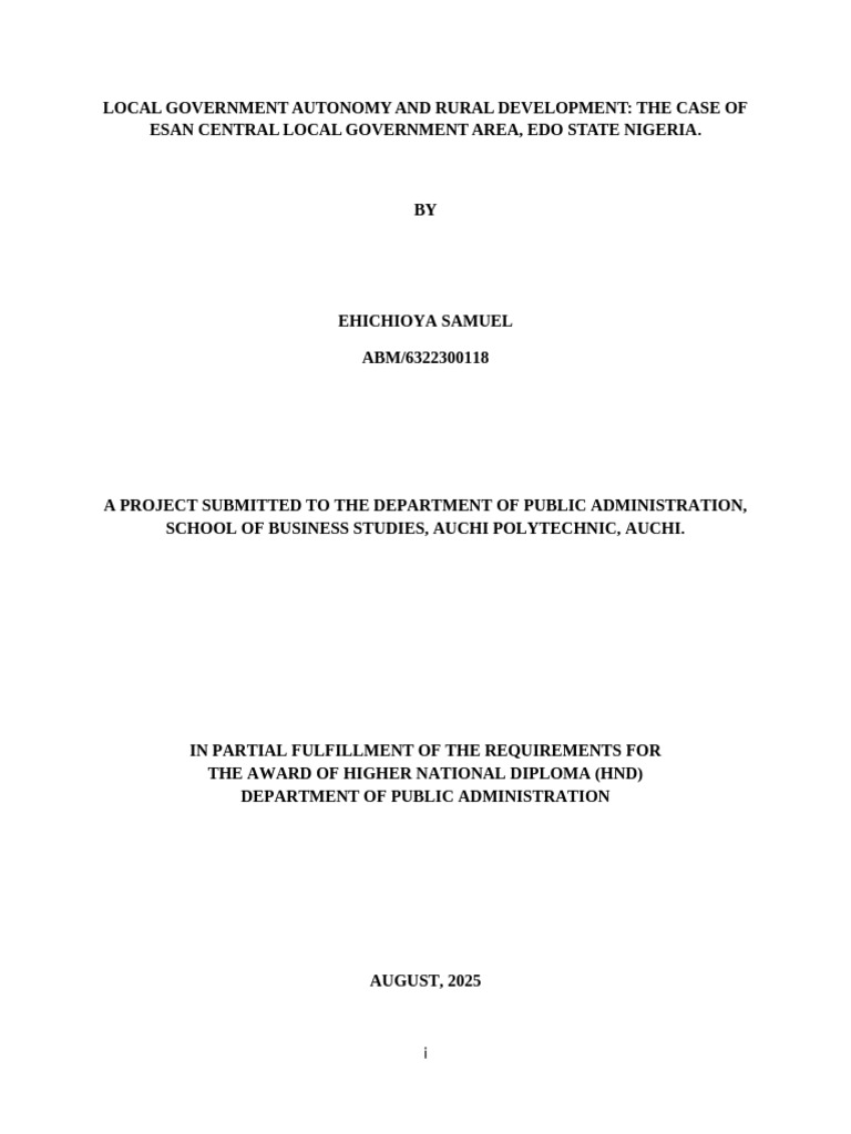 Local Government Autonomy | PDF | Autonomy | State (Polity)