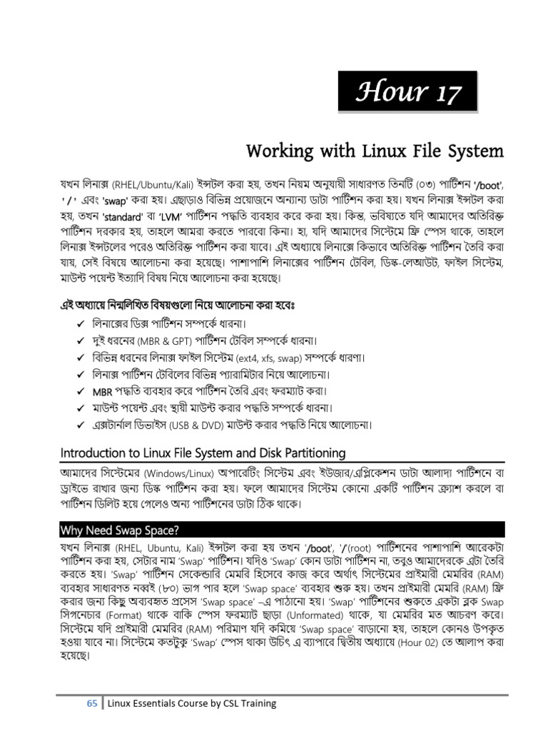 Linux Essentials Lab Manual Hour 17 | PDF