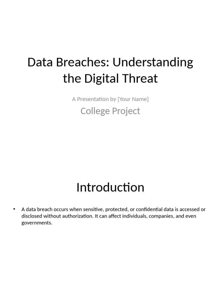 Understanding Data Breaches and Prevention | PDF