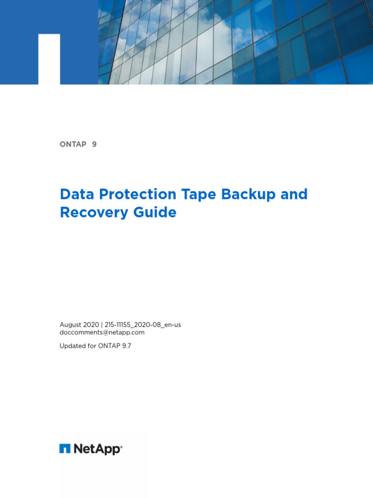 ONTAP 9 Tape Backup & Recovery Guide | PDF | Backup | Computer Data Storage