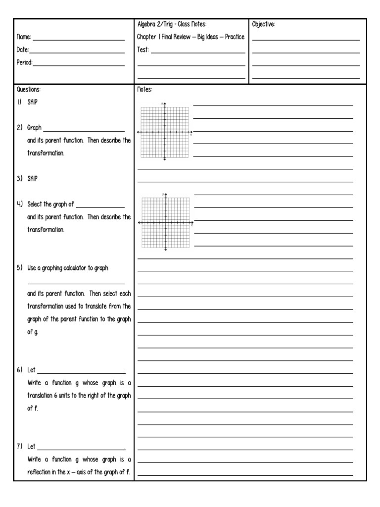 Microsoft Word - A2t - Chapter 1 - Big Ideas - Practice Test | PDF ...