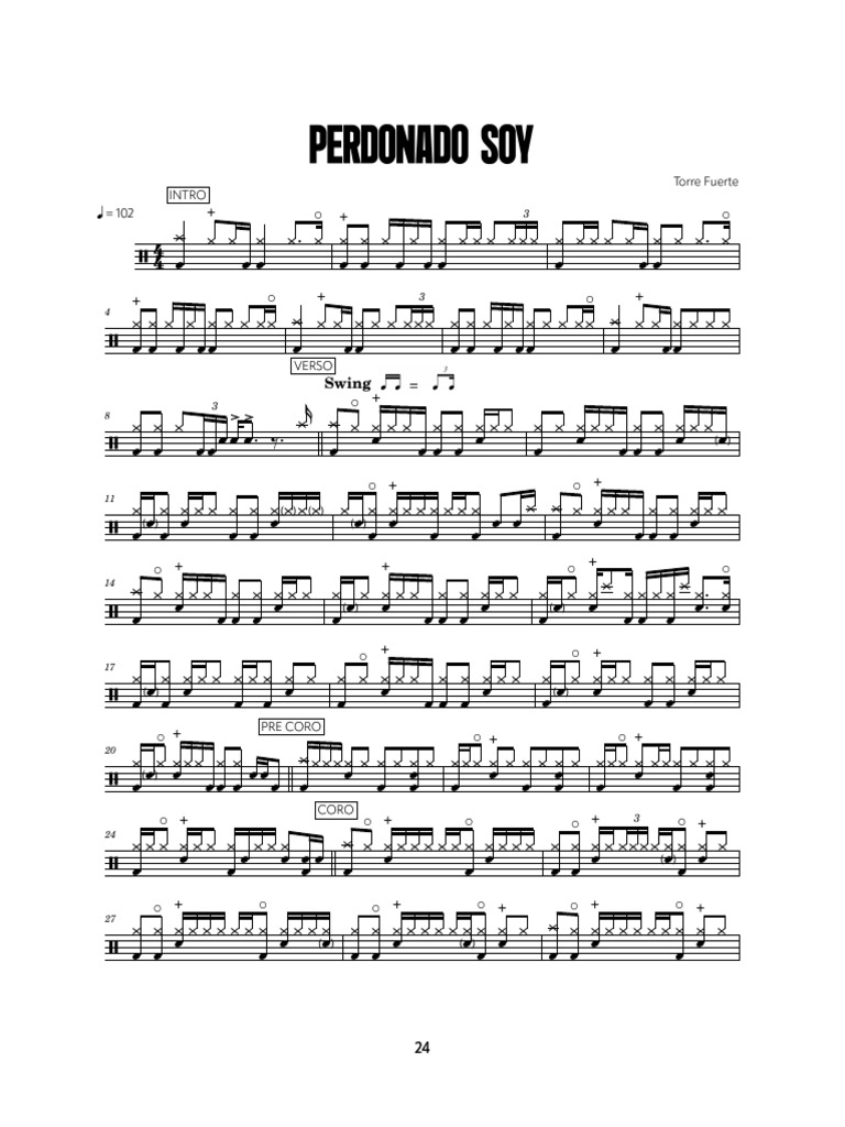 Perdonado Soy Drums | PDF