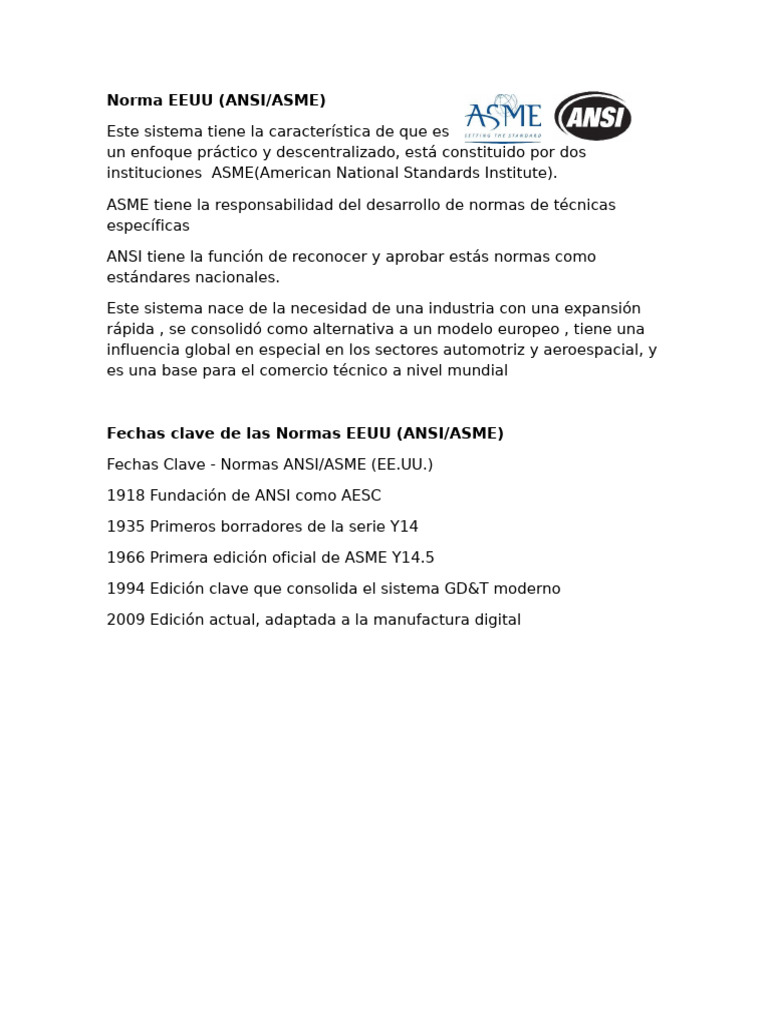 Normas ANSI/ASME: Historia y Claves | PDF