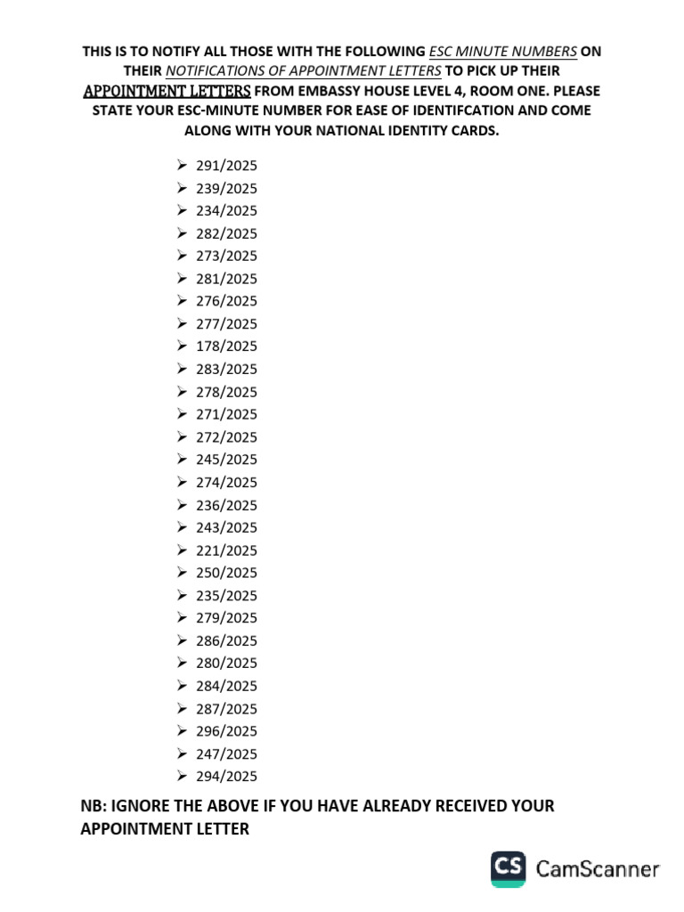 Latest Appointment Letters | PDF