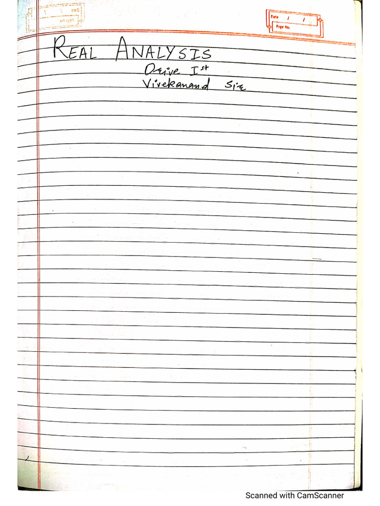 Real Analysis 1 | PDF