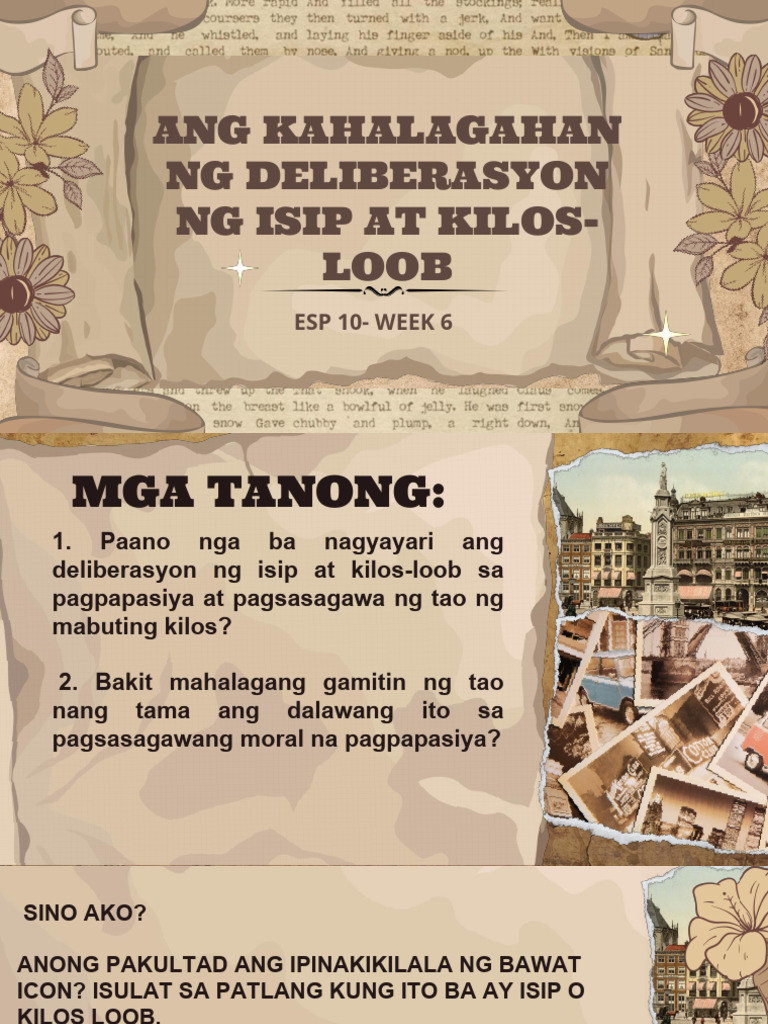 Ang Kahalagahan NG Deliberasyon NG Isip at Kilos-Loob: Esp 10 - Week 6 ...