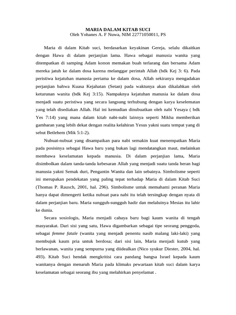Maria Dlm Kitab Suci | PDF
