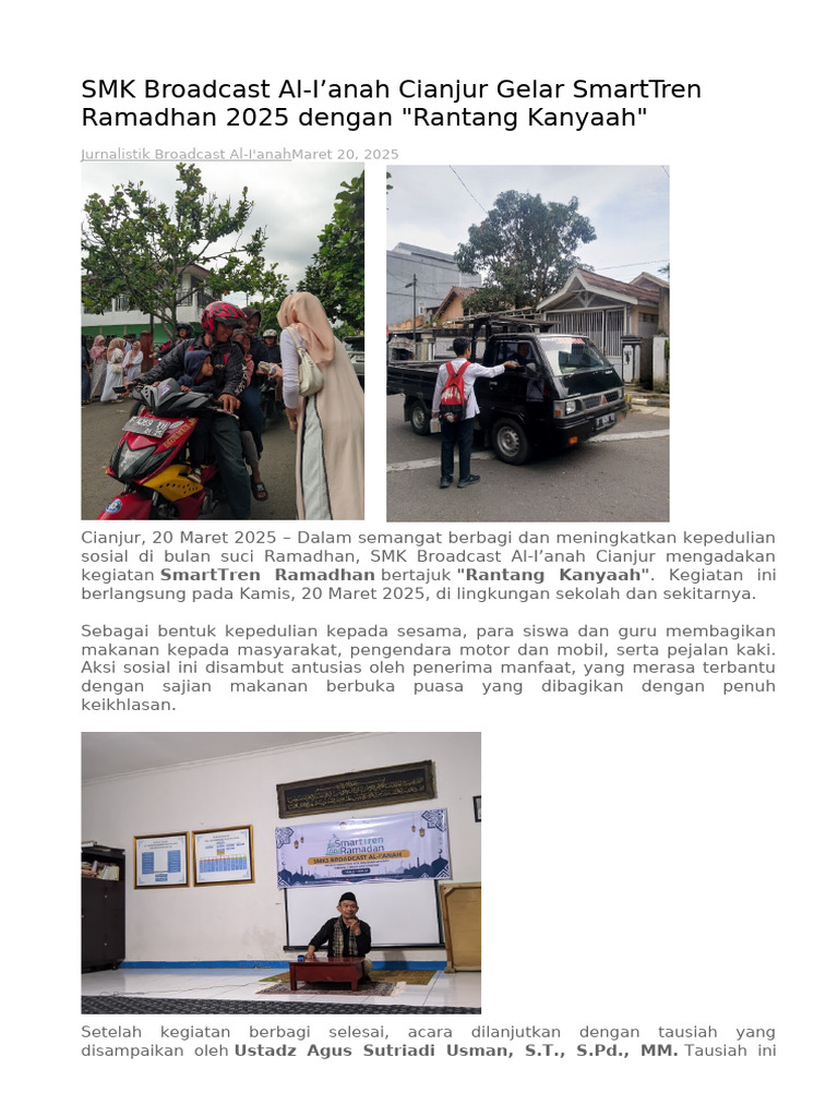 Berita SMK Broadcast SmartTrendl | PDF