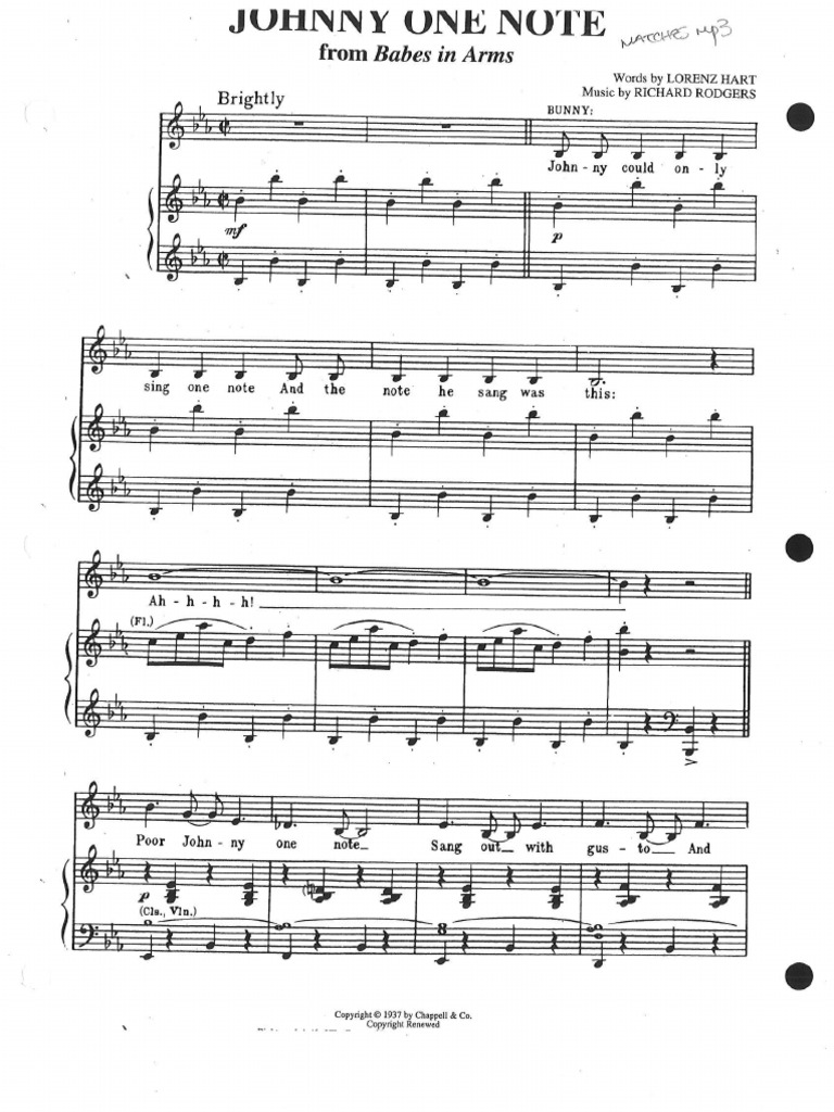 Johnny One Note - | PDF