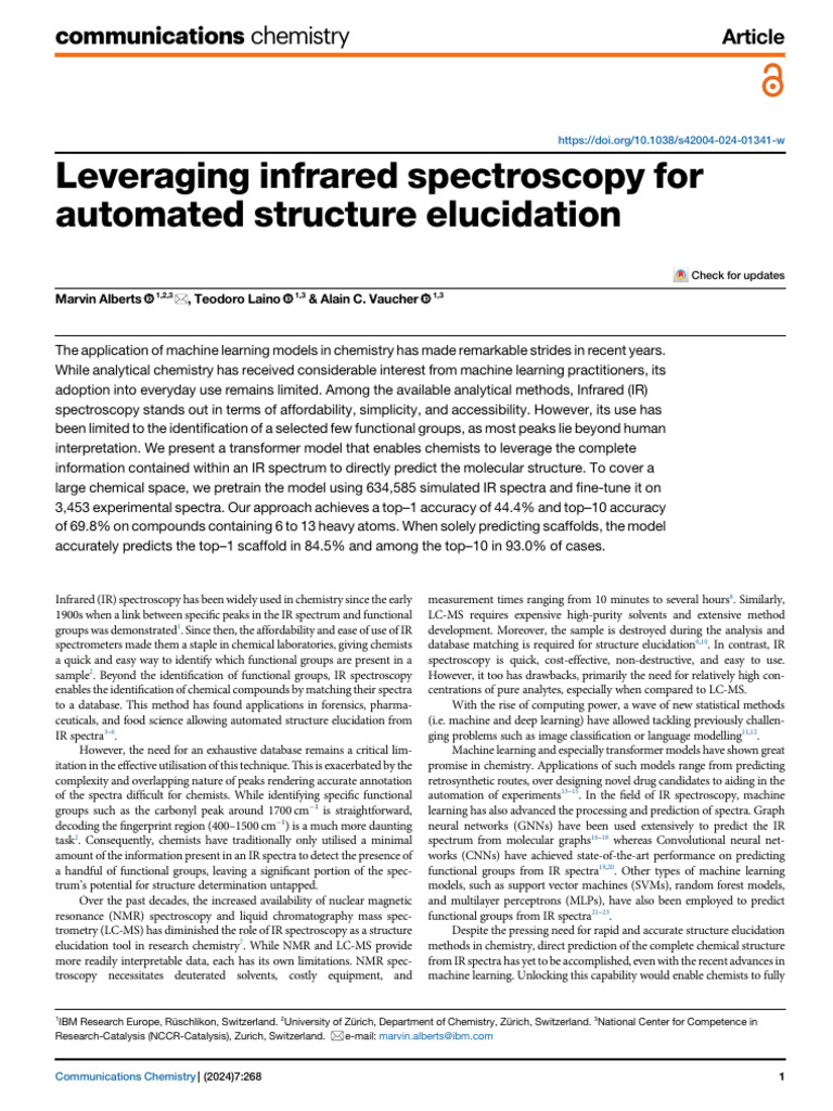 Leveraging Infrared Spectroscopy For | PDF | Infrared Spectroscopy | Spectroscopy