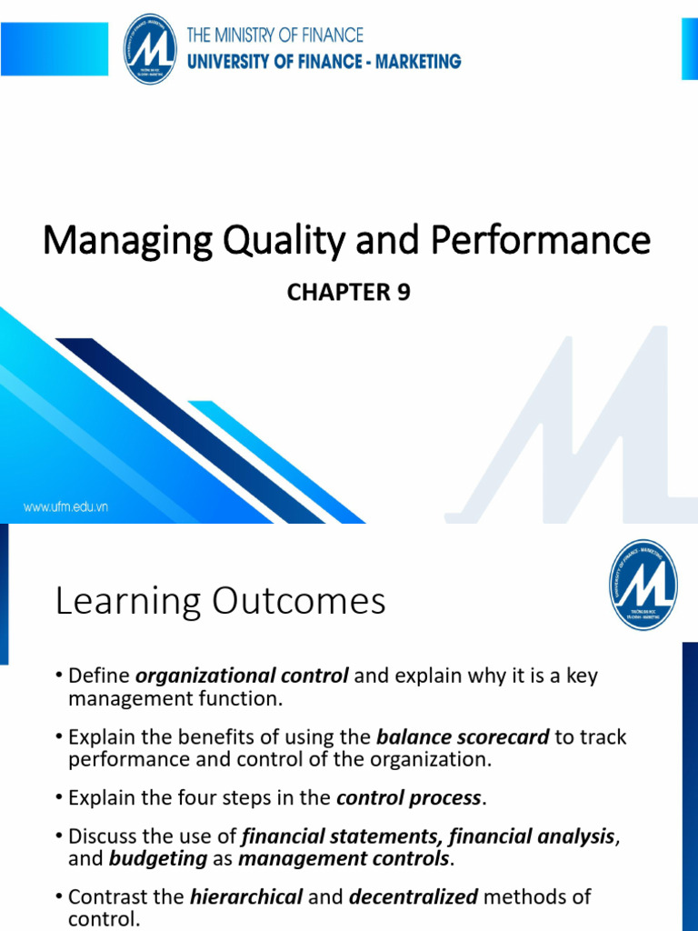 Chapter 9 - Controlling (Managing Quality and Performance) | PDF ...