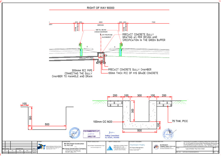 19 - Typical Median Pipe Drain Detail - S | PDF | Transport | Land ...
