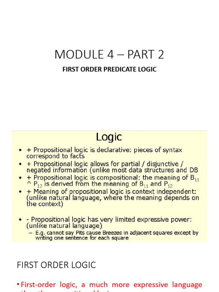 Module 4 - Part 2 (Modified) | PDF | Interpretation (Logic) | Logic