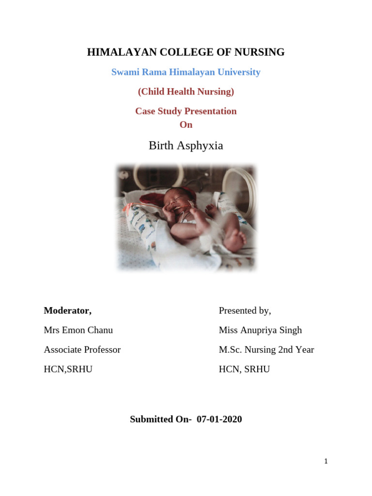 Birth Asphyxia Case Study in Newborn | PDF | Lung | Exhalation