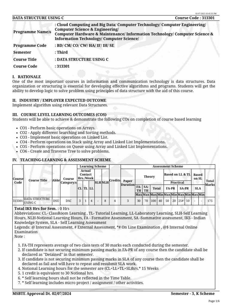 313301-DATA STRUCTURE USING C | PDF | Queue (Abstract Data Type) | Algorithms And Data Structures