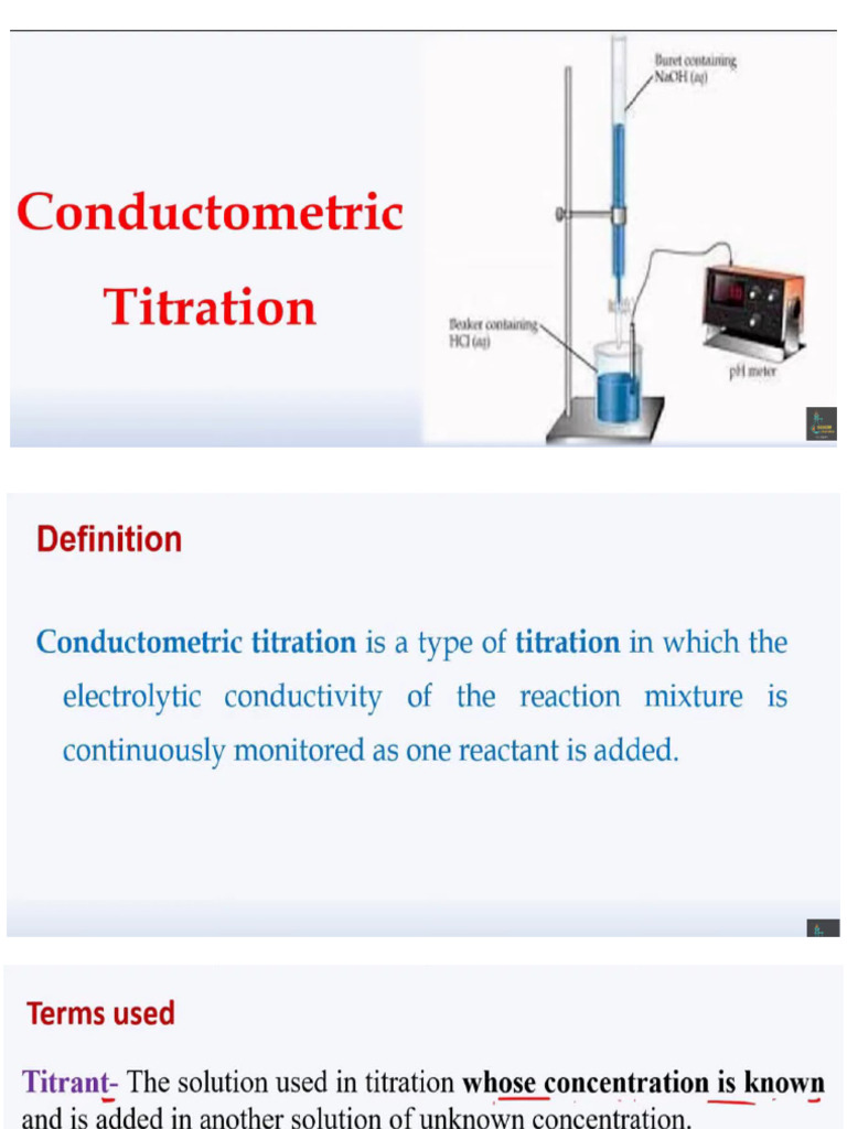 Conductometric Titration | PDF