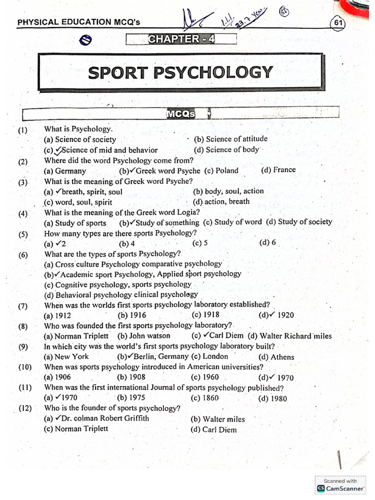 Sports Psychology | PDF