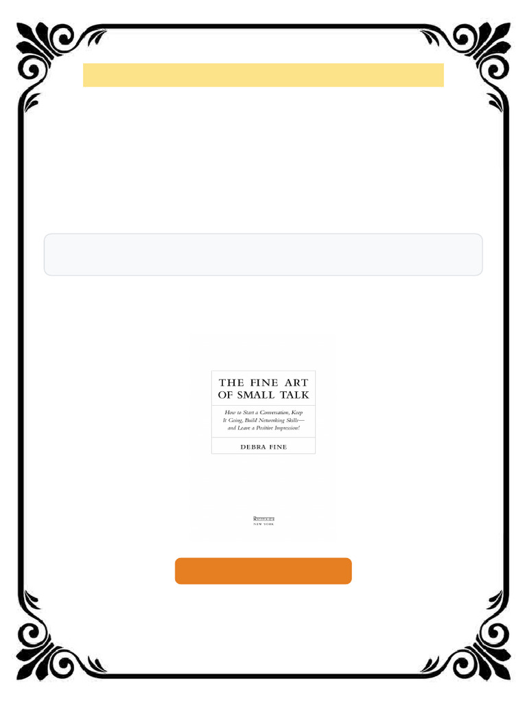 8071The Fine Art of Small Talk Debra Fine Digital Download | PDF | Methodology | Mathematics