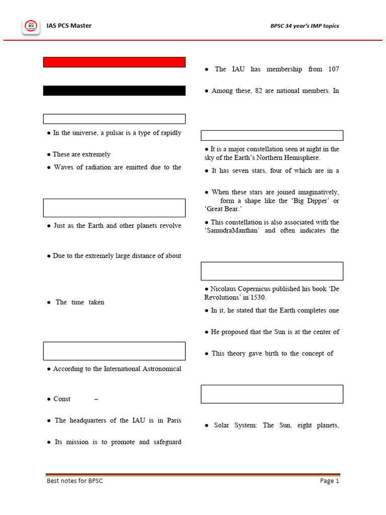 BPSC World Geography Key Topics | PDF | Plate Tectonics | Planets