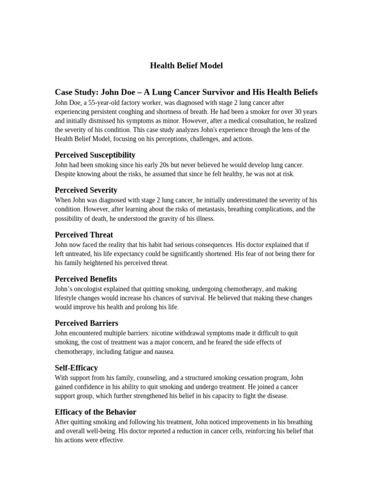 Lung Cancer Case Study HBM | PDF | Smoking Cessation | Cancer