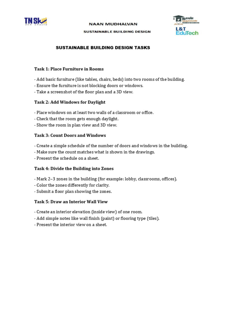 Sustainable Building Design - Test Projects | PDF