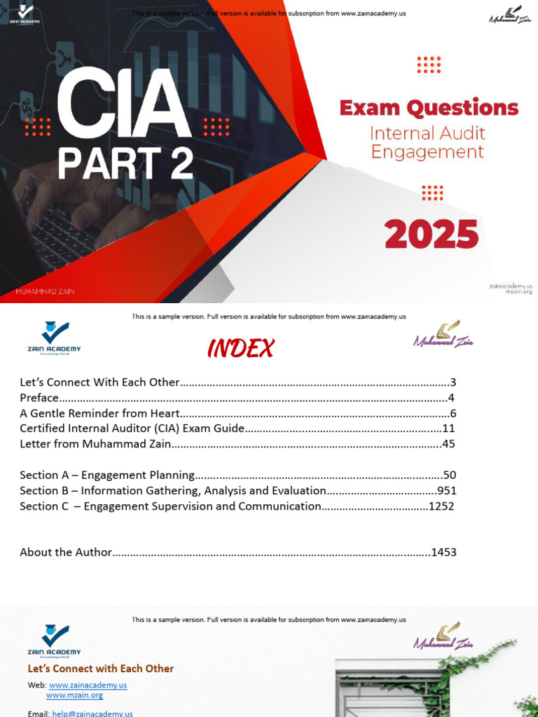 CIA Exam Guide and Resources | PDF | Internal Audit | Multiple Choice