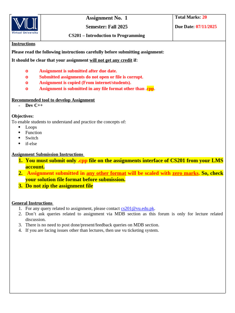 Fall 2025 - CS201 - 1 - Solved | PDF | Software Engineering | Computing