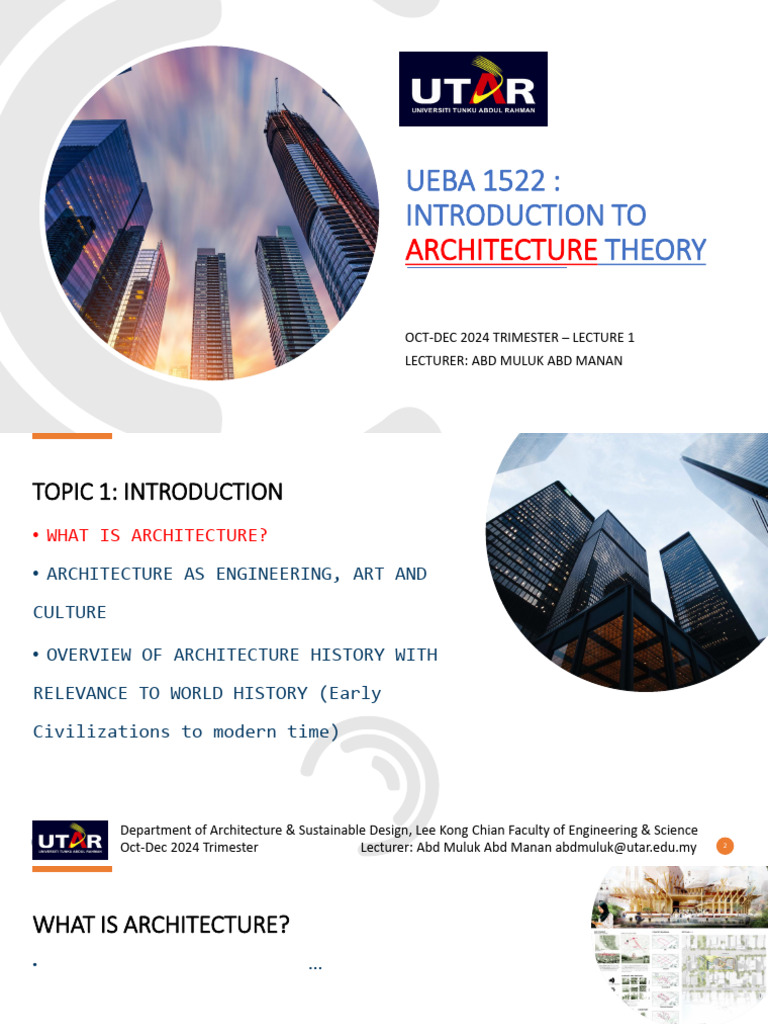 Introduction to Architecture Theory | PDF
