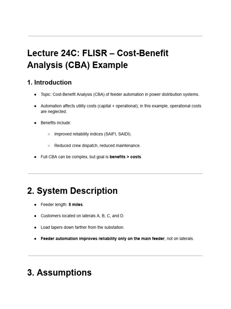 FLISR Cost-Benefit Analysis for Utilities | PDF | Cost–Benefit Analysis ...