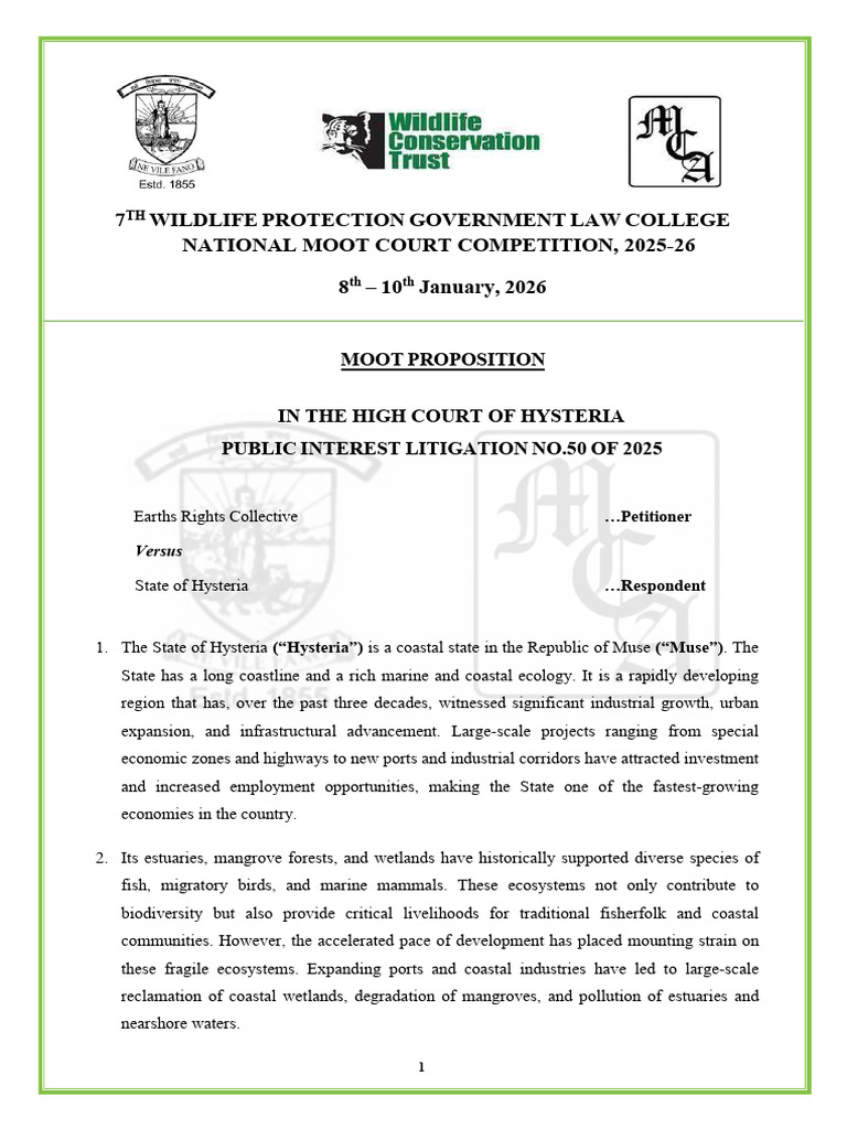 Moot-Proposition-7th-Wildlife-Protection-Government-Law-College ...
