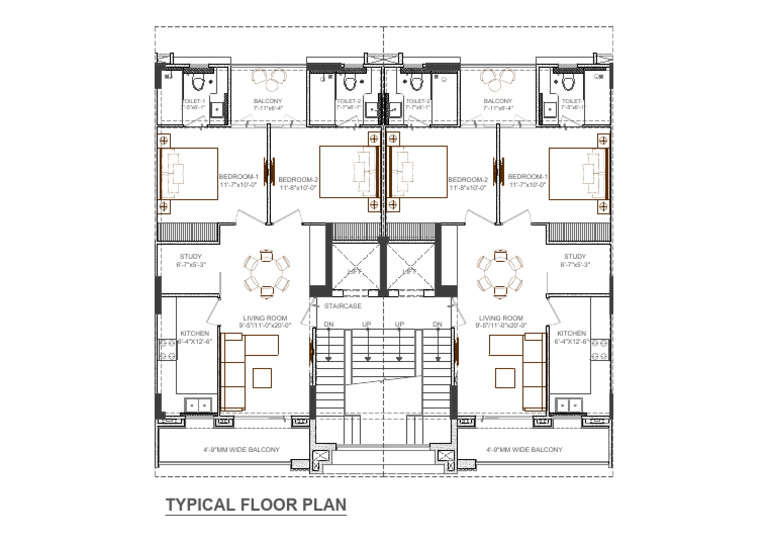 Type-C - Typical Floor Plan | PDF