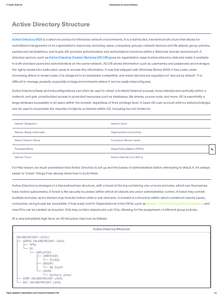 Introduction to Active Directory | PDF | Active Directory | Group Policy