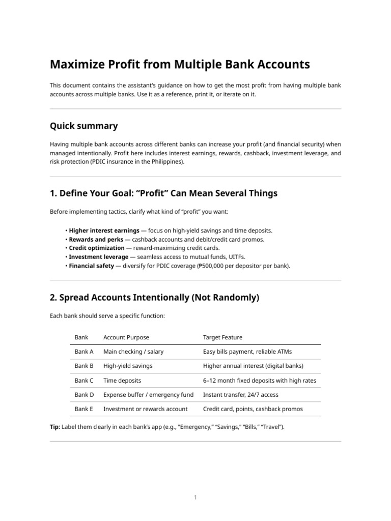 Multi-Bank Profit Strategy - Canvas | PDF | Banks | Credit Card