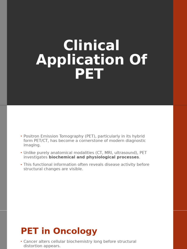 Clinical Application of PET CT | PDF | Positron Emission Tomography | Cancer