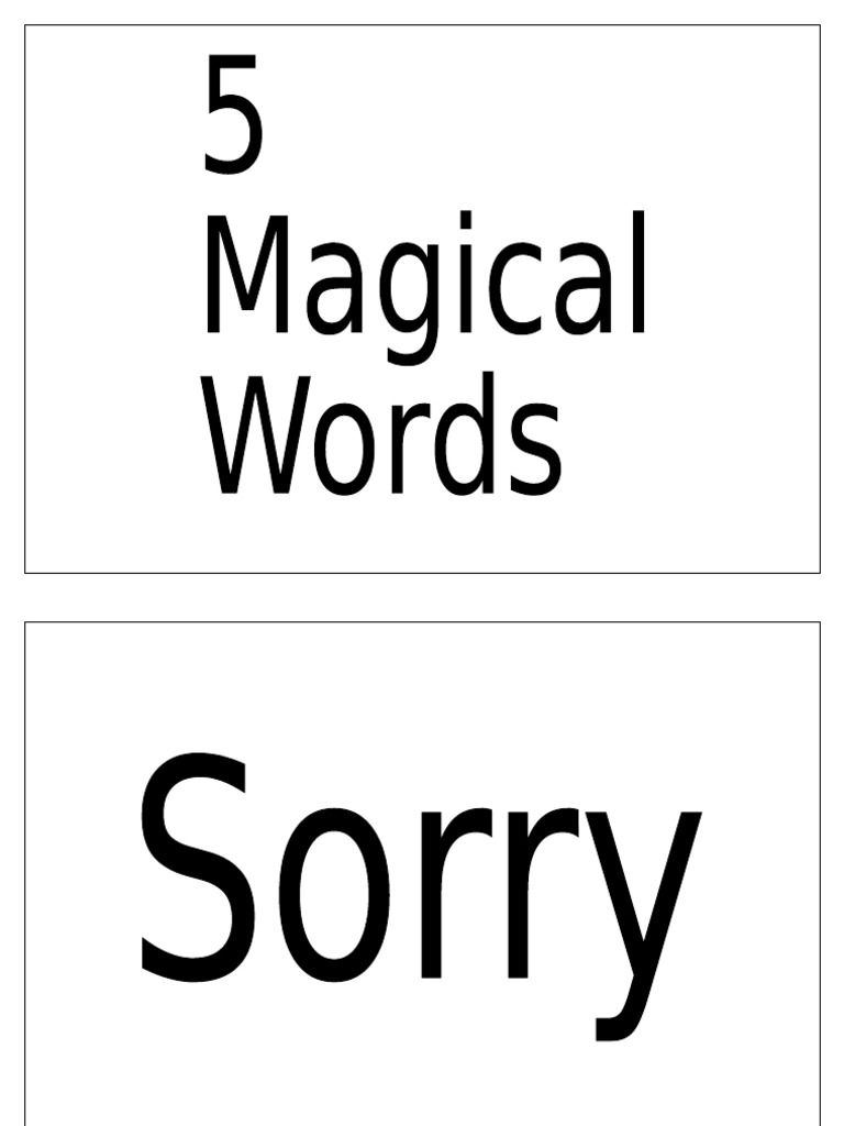 5 Magical Words | PDF