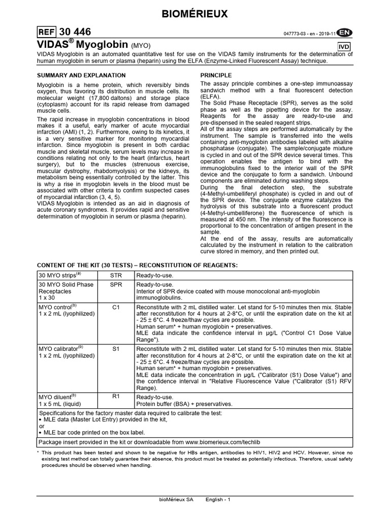 Myoglobin Mini Vidas | PDF | Cardiac Muscle