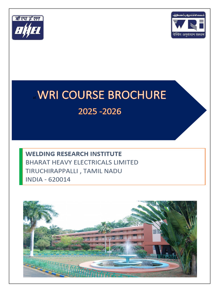 WRI Course Brochure | PDF | Nondestructive Testing | Welding