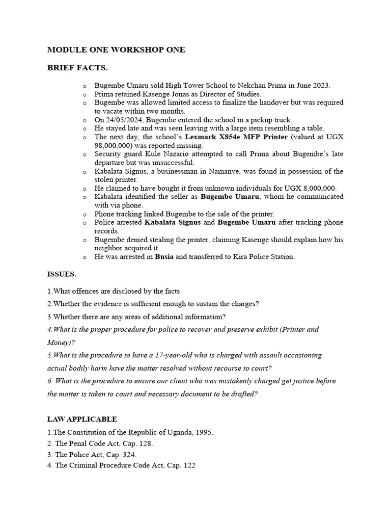 High Tower School Theft Case Analysis | PDF | Theft | Prosecutor