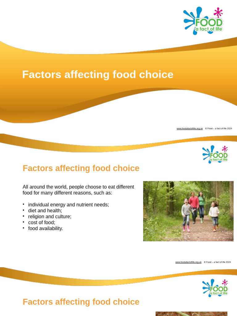 Factors Influencing Food Choices | PDF | Diet (Nutrition) | Diet ...